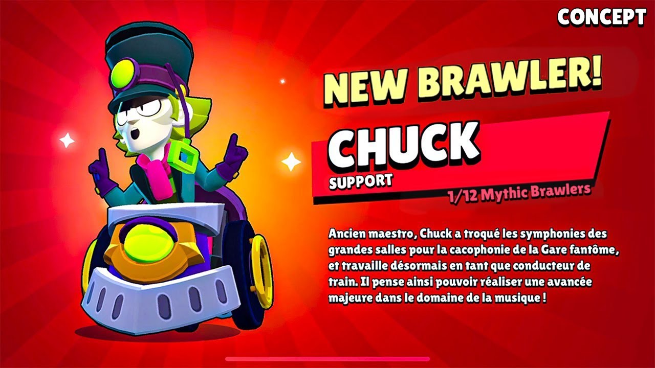 😱NEW BRAWLER CHUCK IS HERE!!!BRAWL STARS UPDATE GIFTS!🎁😍/CONCEPT - YouTube