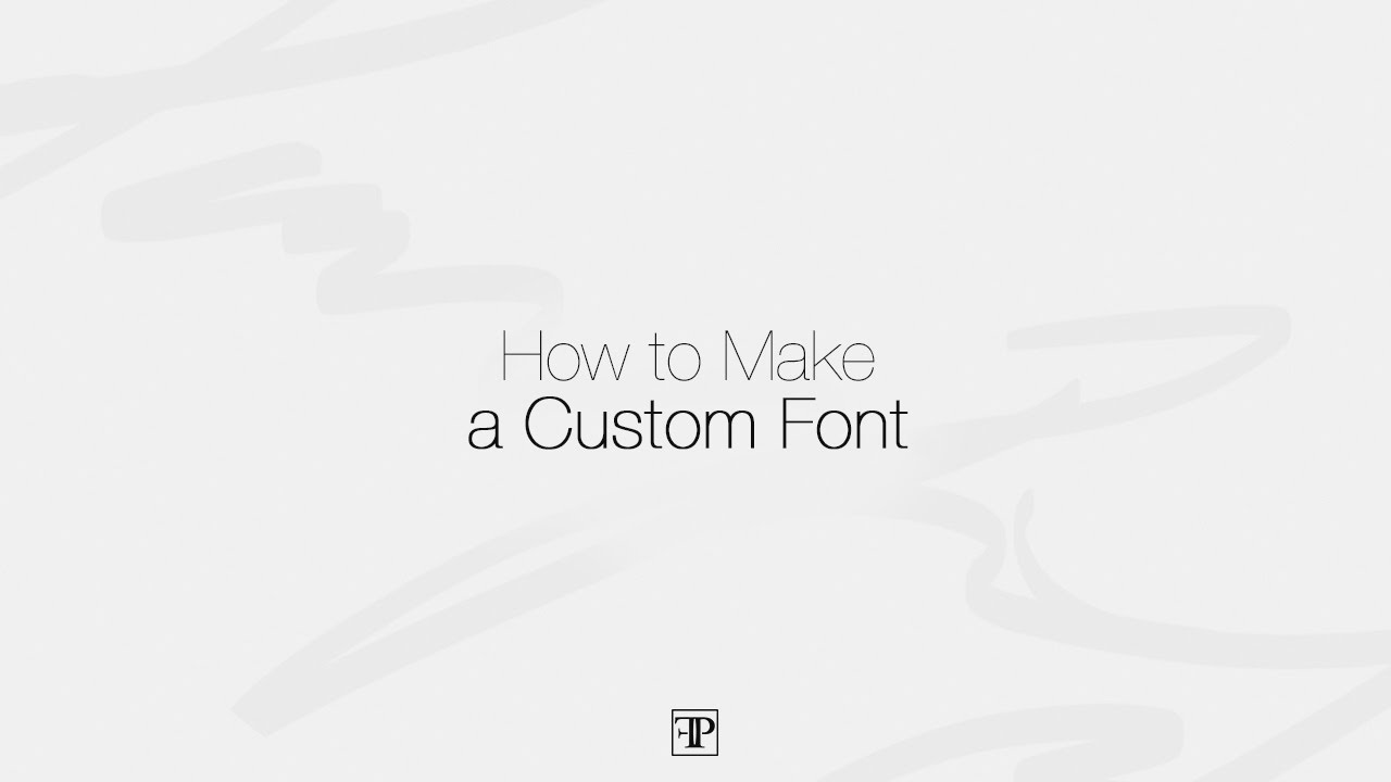 How to Make a Custom Font (.TTF) - SoaR Praizist - YouTube