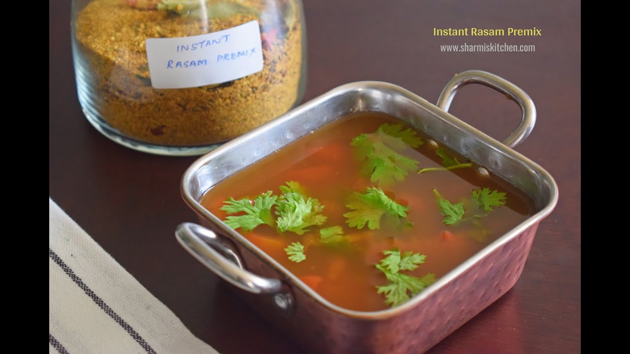 Instant Rasam Premix Recipe | Bachelor Rasam Powder - YouTube