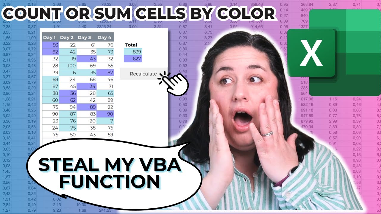 COUNT or SUM Cells by Color in Excel | Quick Method and VBA Method ...