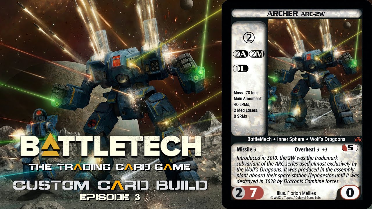 Battletech TCG | Building a Custom Card (Episode 3) Archer ARC-2W - YouTube