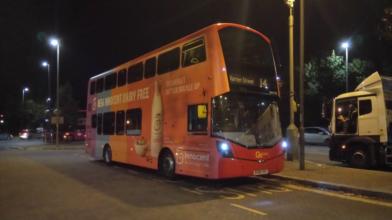Full Journey on the Route 14 (WHV120 BV66VHY) Volvo B5LH Wright Eclipse ...