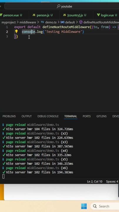 Implement Middleware In Nuxtjs Nuxtjs Javascript Shorts Short Coding Youtube 4691