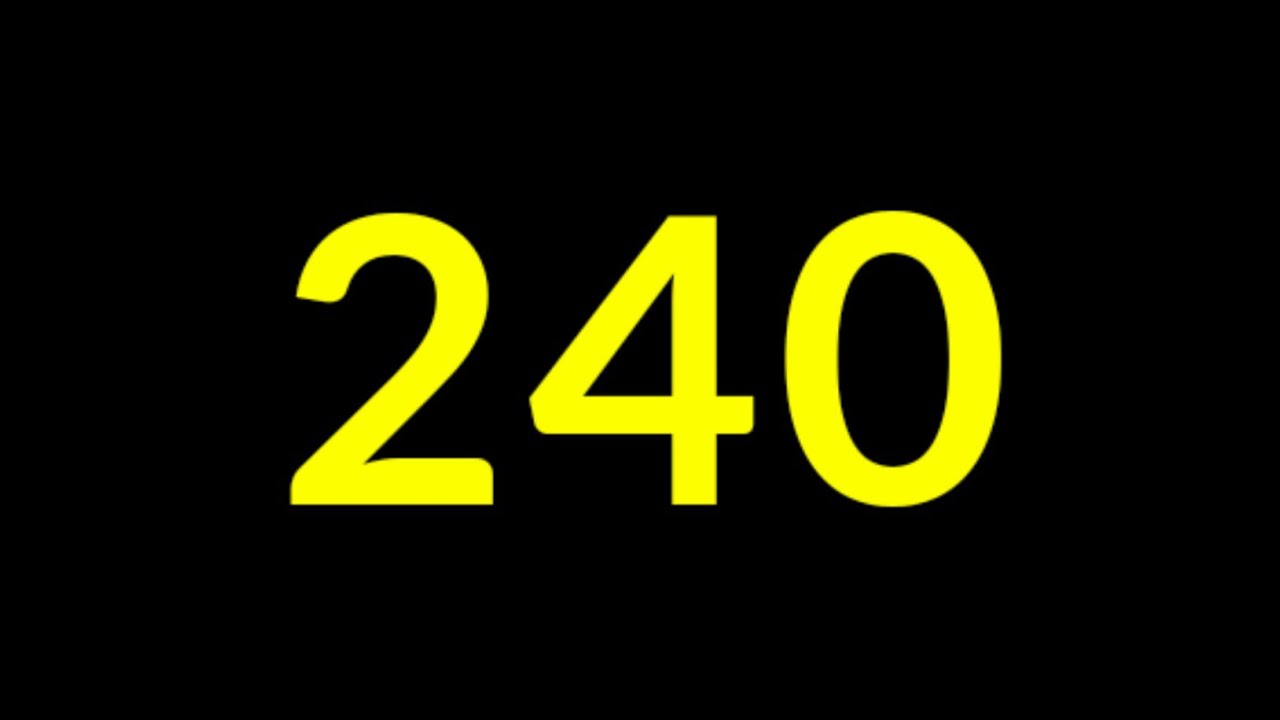 240 Second Countdown Timer With Sound Effect - YouTube