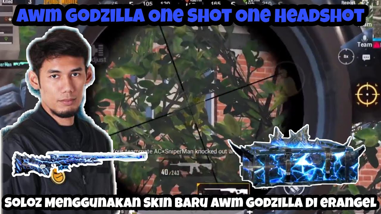 Soloz Menggunakan Skin Baru AWM Godzilla Di Erangel !! Awm Godzilla ...