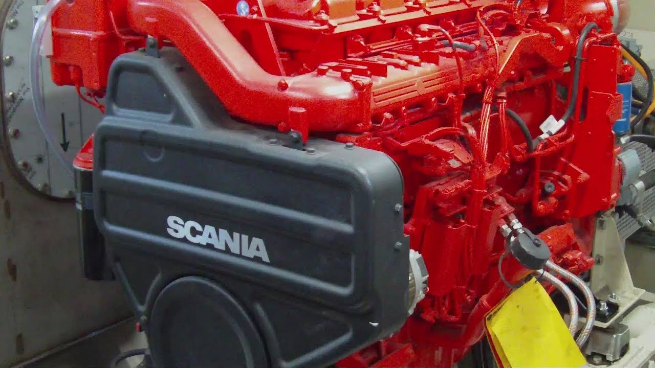 SCANIA Engines "Start" , Tour engine room , Service vessel ''KATKA ...