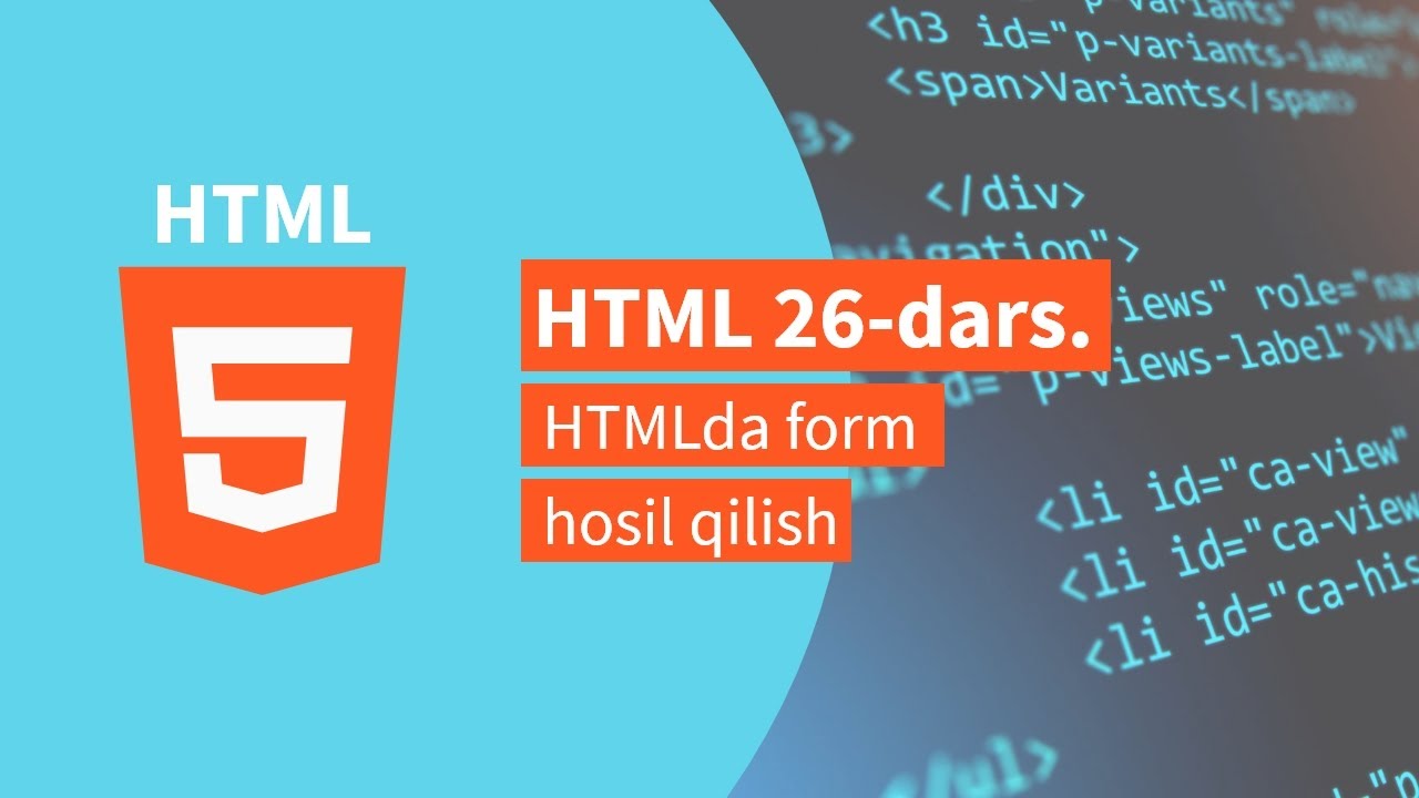 HTML 27-dars. HTMLda form yasash - YouTube