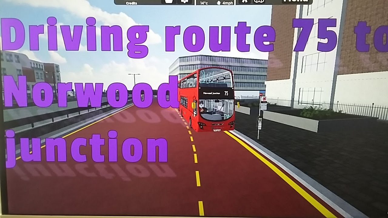 Driving route 75 to Norwood junction : Gemini 2 Croycoach - YouTube