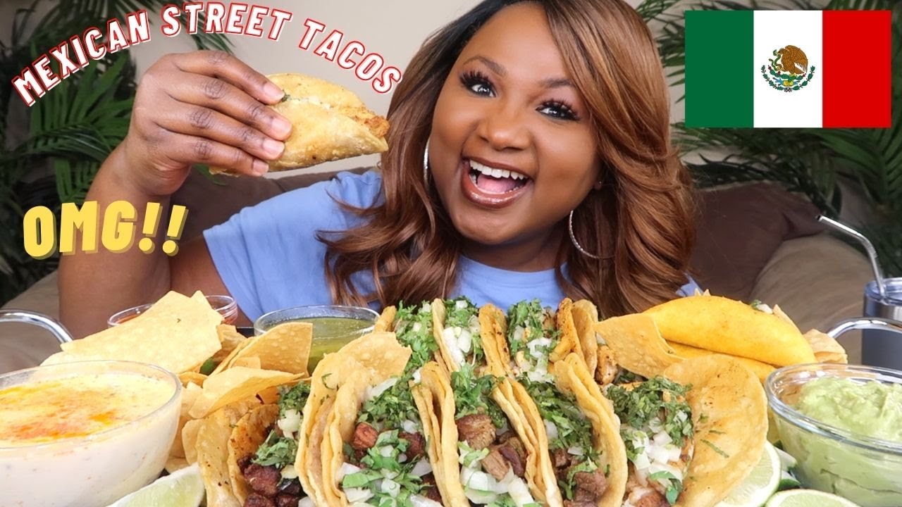 MEXICAN STREET TACOS MUKBANG , EATING SHOW - YouTube