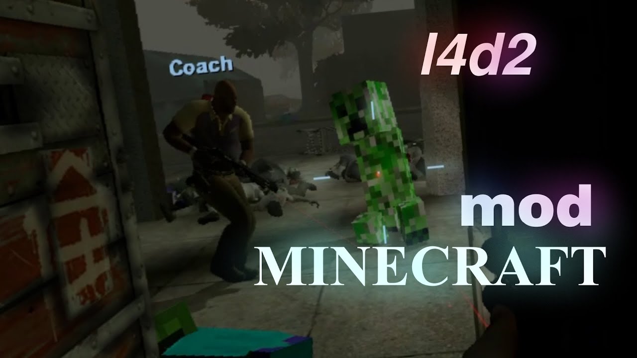 "MINECRAFT ZOMBIES" l4d2 Minecraft Mod - YouTube