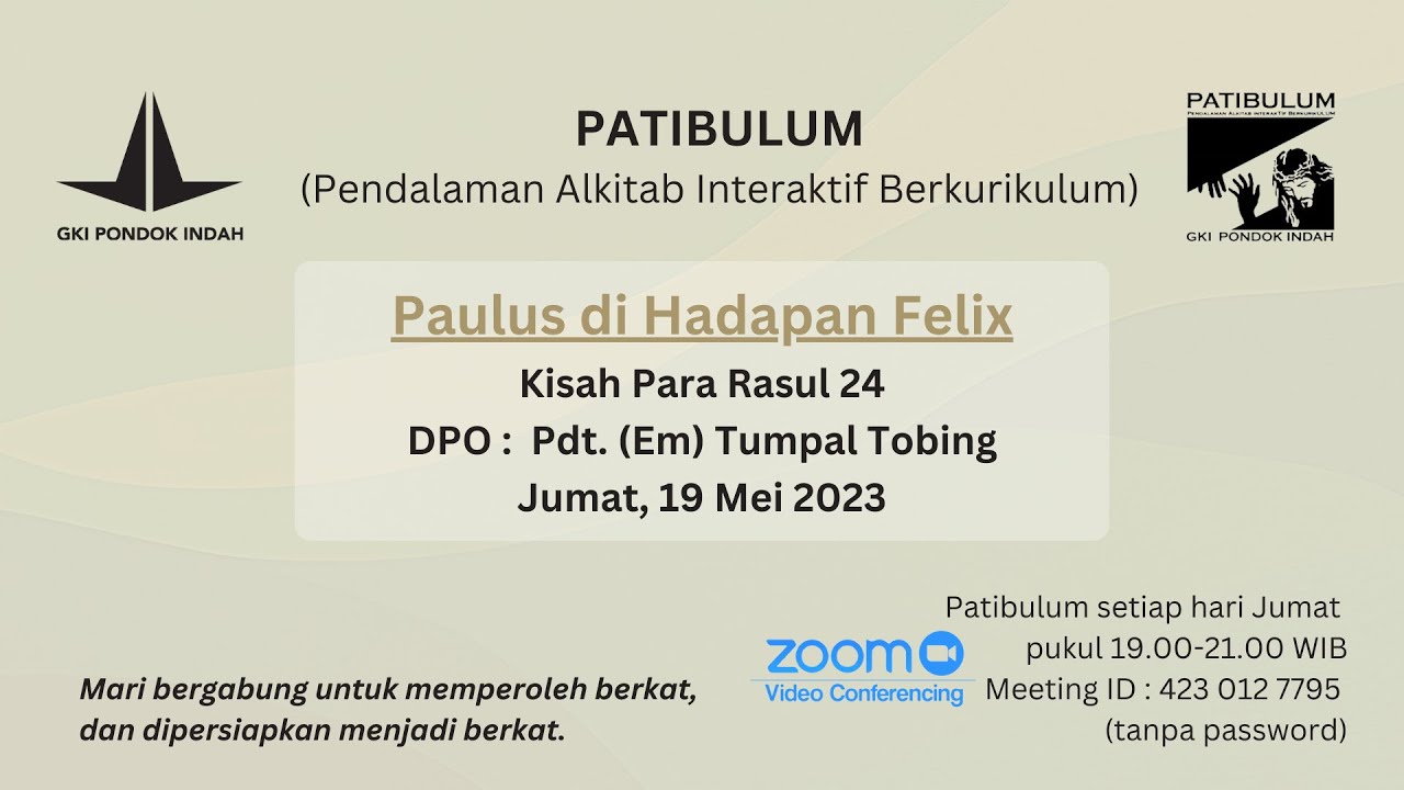 Patibulum - Paulus di hadapan Felix (Kisah Para Rasul 24) - YouTube