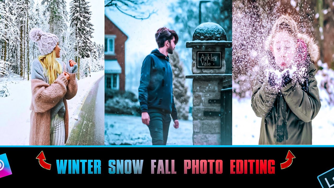 PicsArt Snow Photo Editing || Winter image editing || Snowfall Edit ...