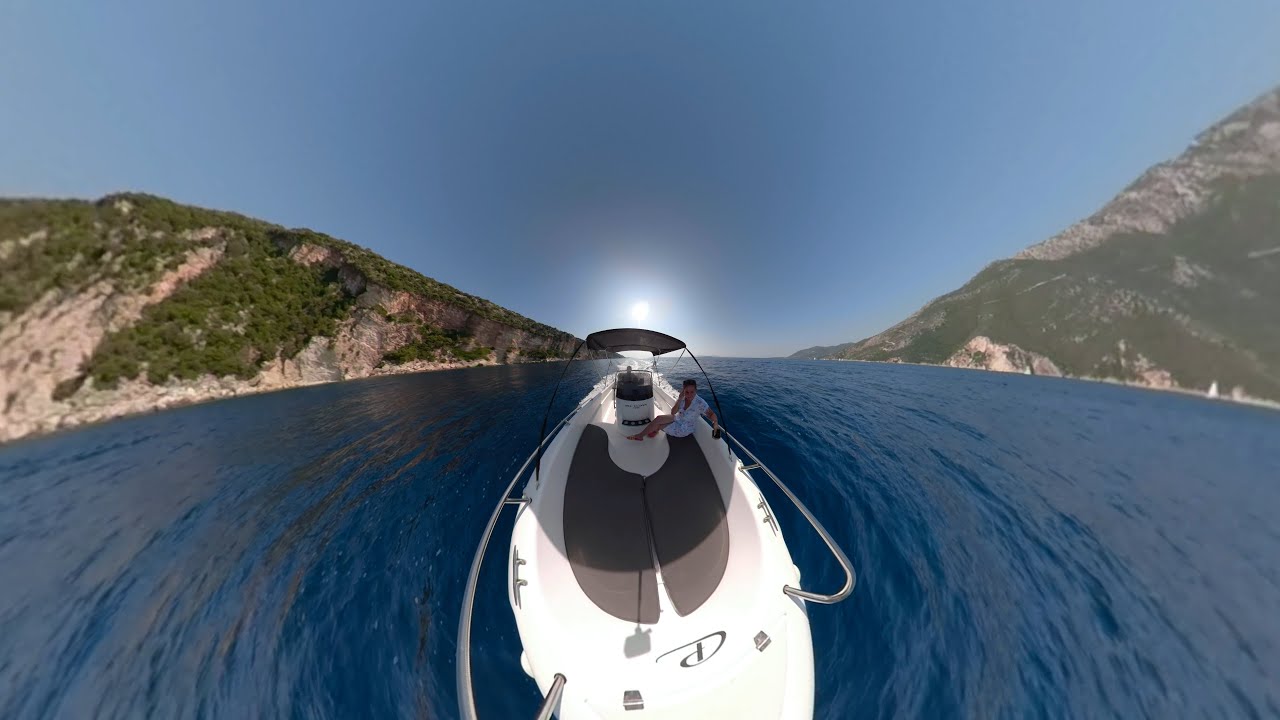Boat ride 🌊🌊🌊 in Greece - Lefkada ☀️☀️☀️ 3/3 [ 360 VR 4K ] - YouTube