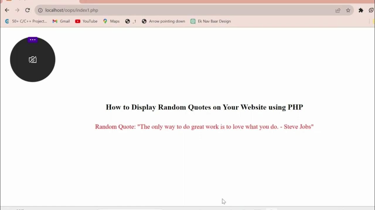 random quotes generator using php - YouTube