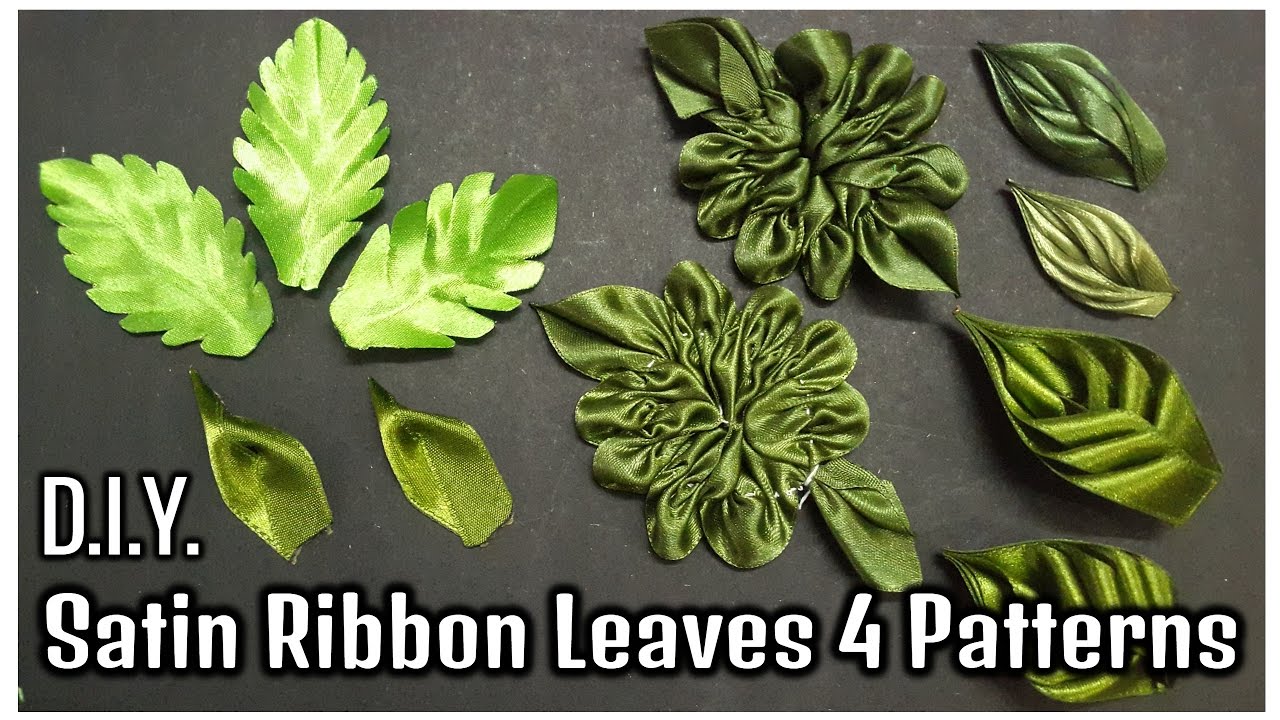 D.I.Y. Satin Ribbon Leaves | 4 Patterns | MyInDulzens - YouTube