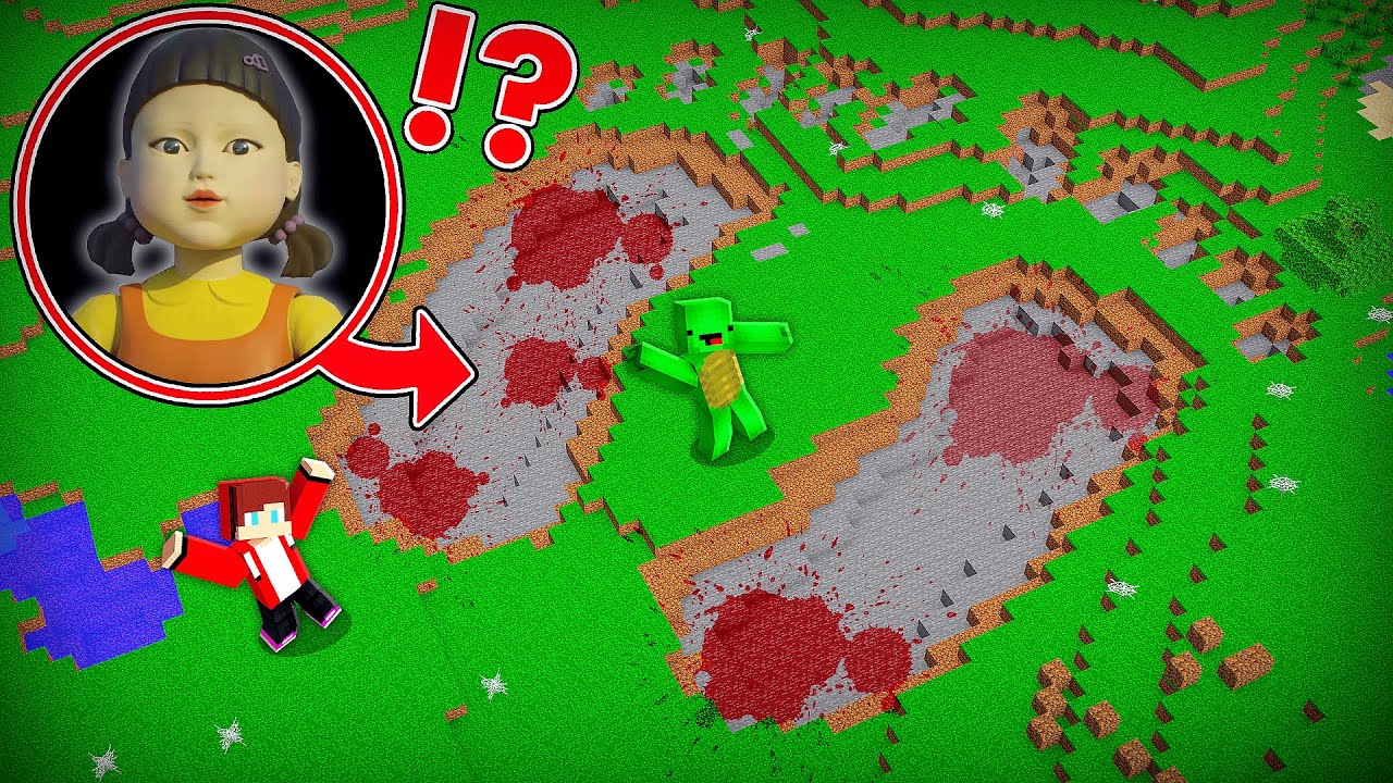 JJ And Mikey Found SQUID GAME DOLL FOOTPRINTS In Minecraft - Maizen - YouTube