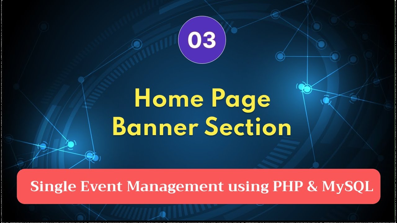 Single Event Management with PHP, MySQL - Home Page - Banner Section ...