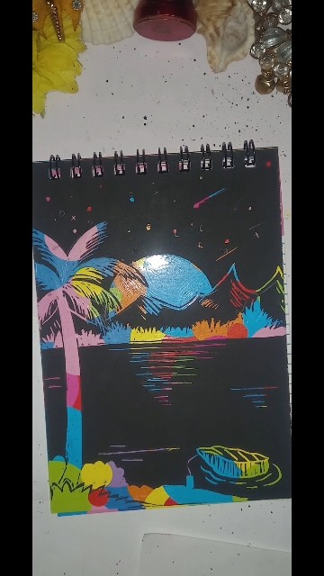 Scratch note art ideas || Beautiful night scenery drawing 🖤🌉🎨#art # ...