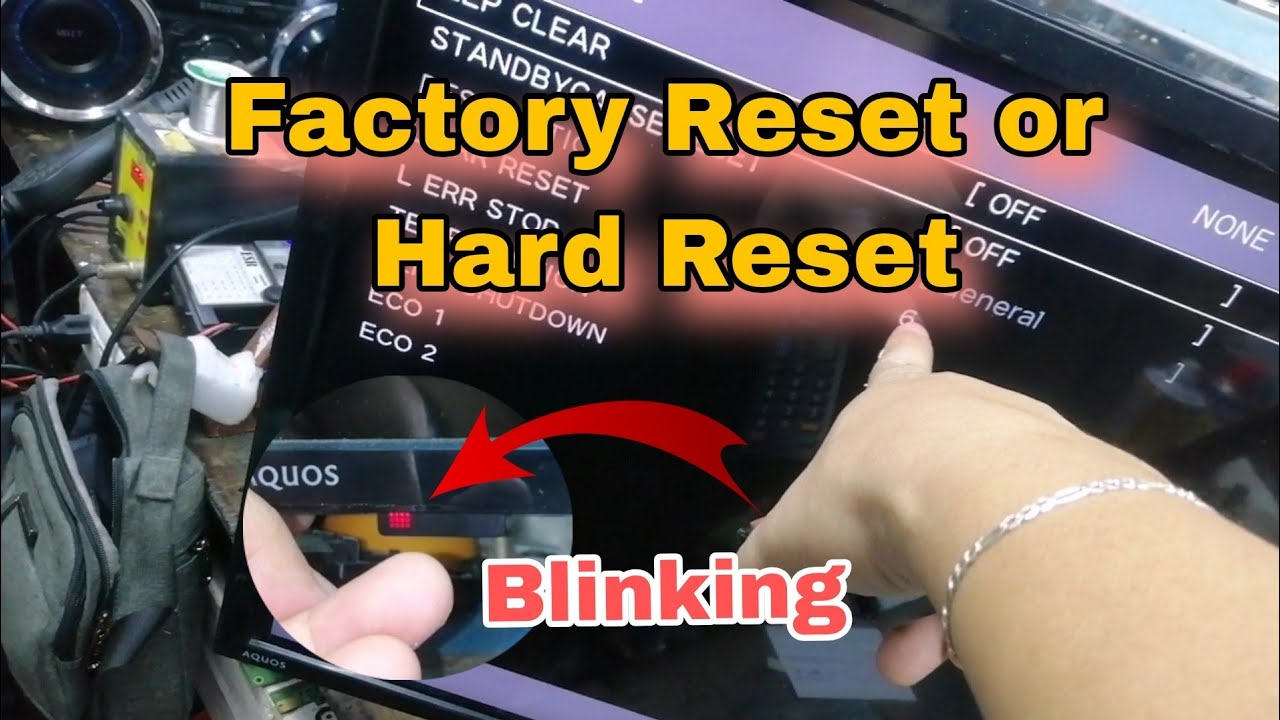 SHARP LED TV FACTORY RESET! BLINKING RED LIGHTS INDICATOR. - YouTube