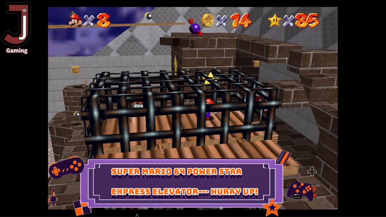 Super Mario 64 Express elevator hurry up in Course 11 Wet dry world ...