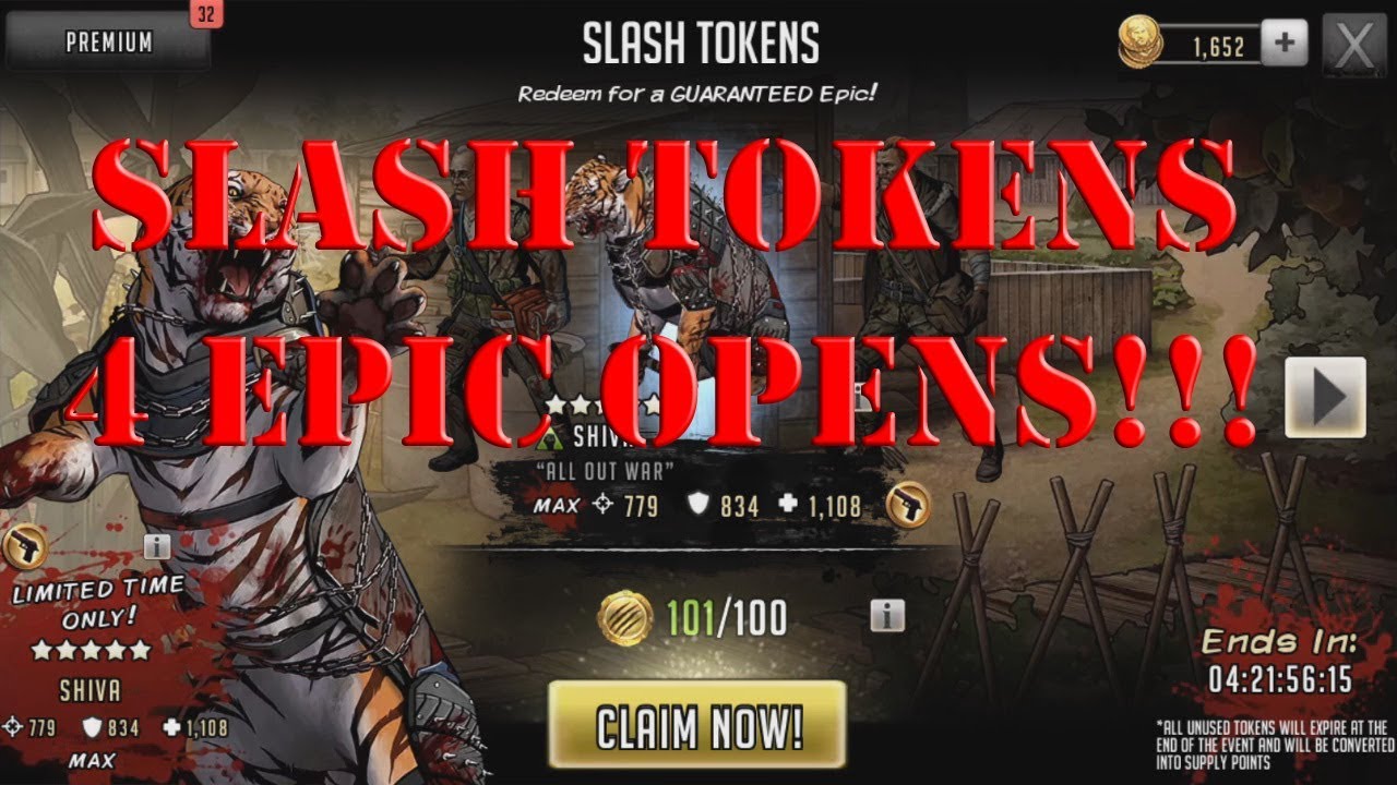 Slash Tokens!!! All 4 at Once-What did you get? - YouTube