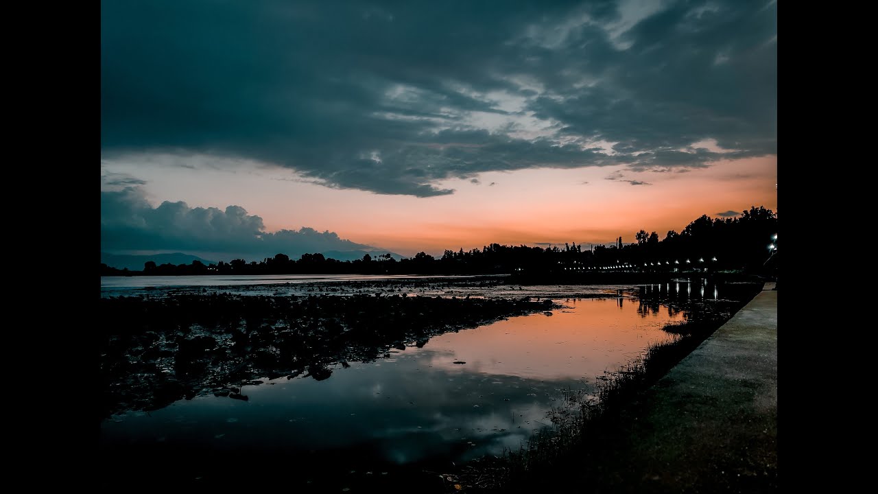 night view of manasbal lake most famous place in ganderbal - YouTube