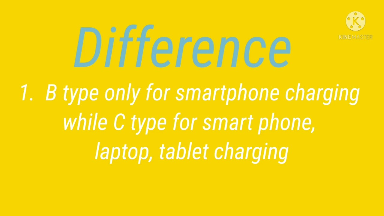 Difference between B type and C type charger - YouTube
