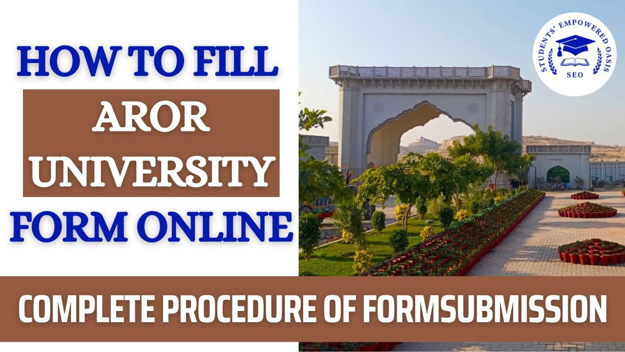 Aror University | How to fill online form | Step by Step Procedure ...