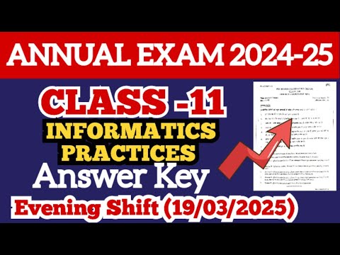 Class 11 Informatics Practices Annual Answer Key Evening Shift 19/3 ...