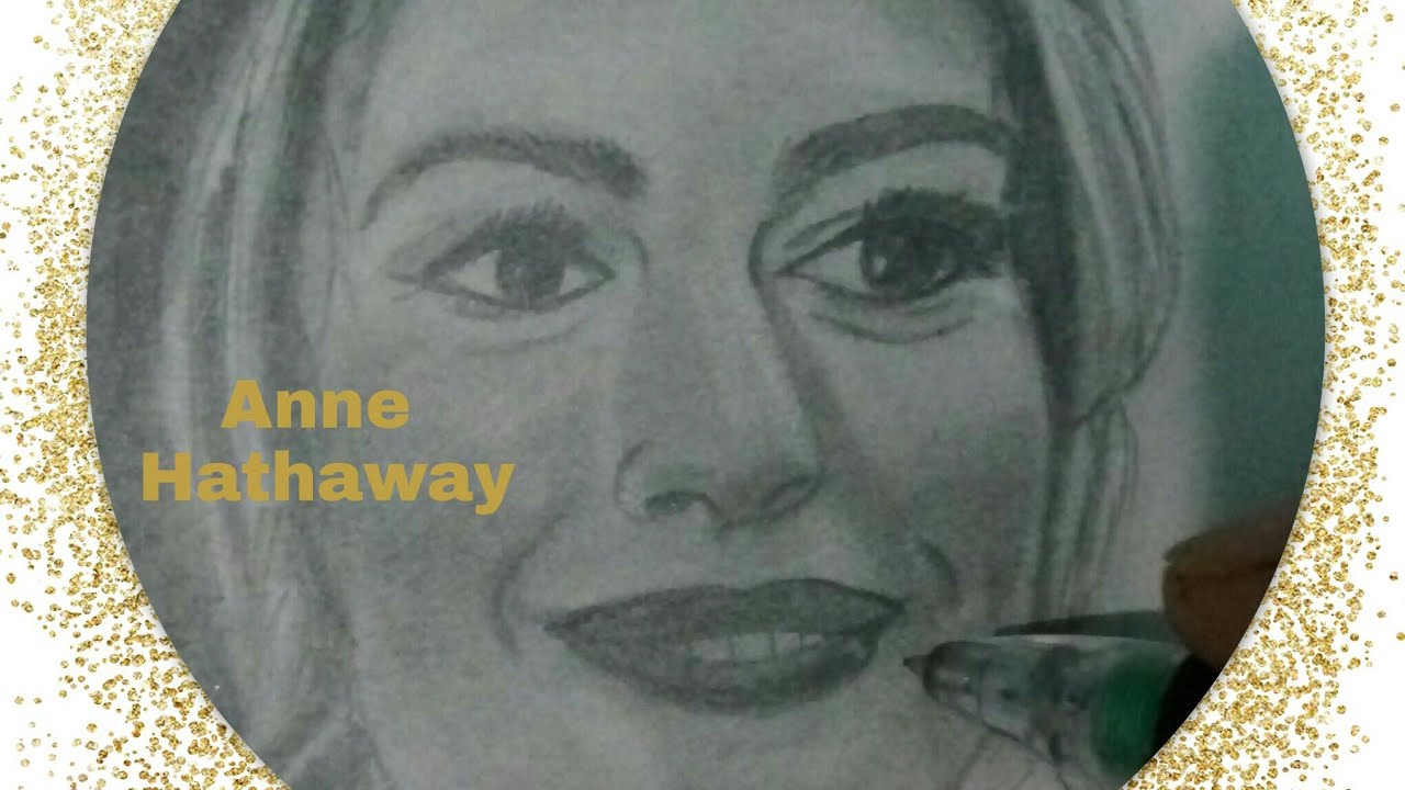 How to draw Anne Hathaway /Hollywoodactres - YouTube