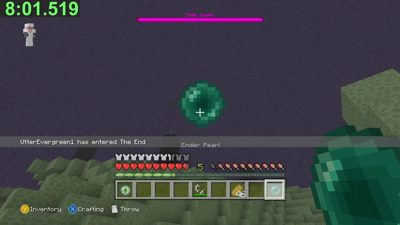 Minecraft LCE SS PB (8:07 RTA) (7:58 IGT) - YouTube