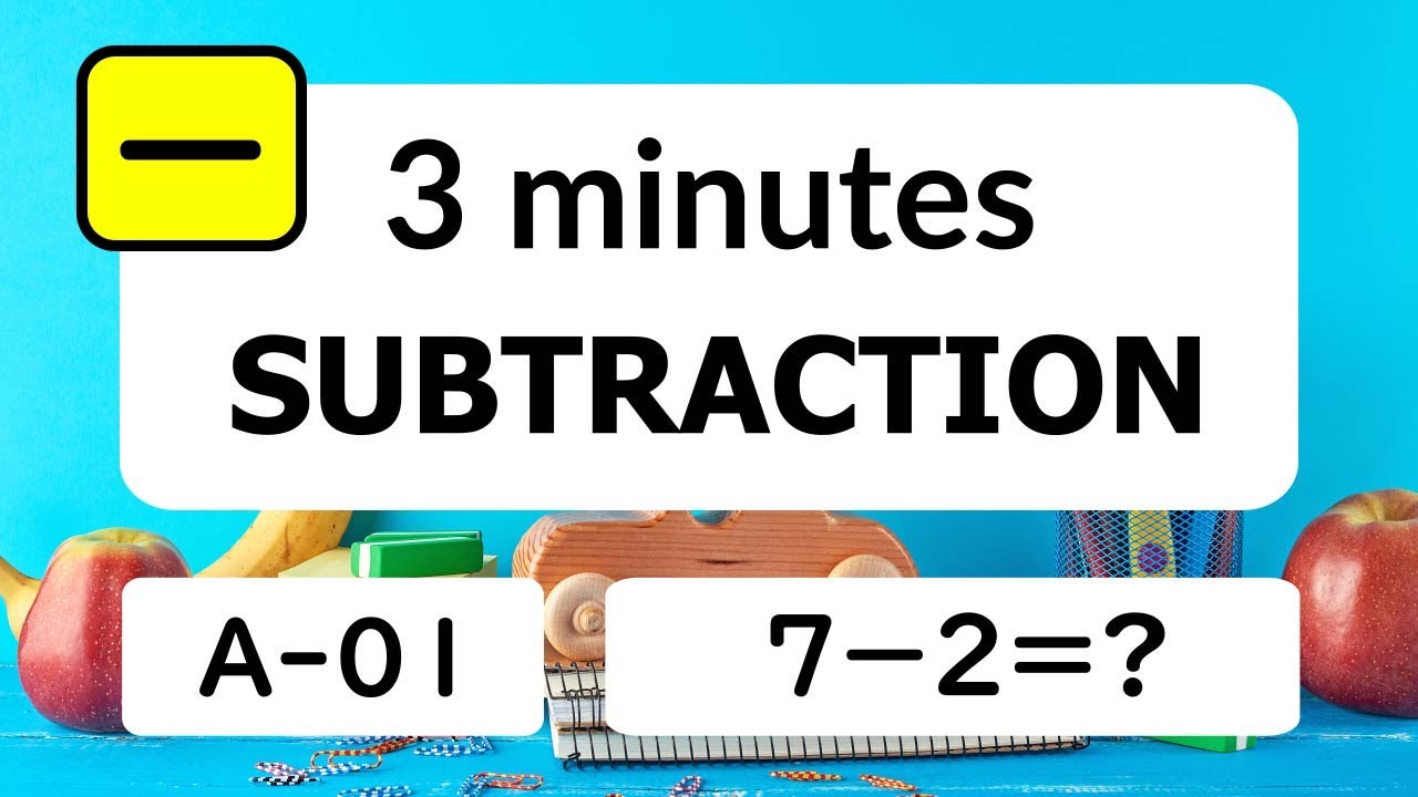 SUBTRACTION [A-1] | 3 minutes | for Kids - YouTube