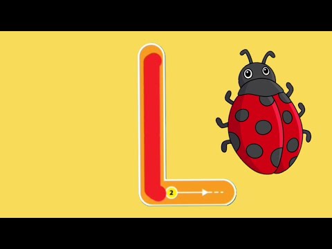 How to write Uppercase Letter tracing L | ABCD kindergarten kids - YouTube