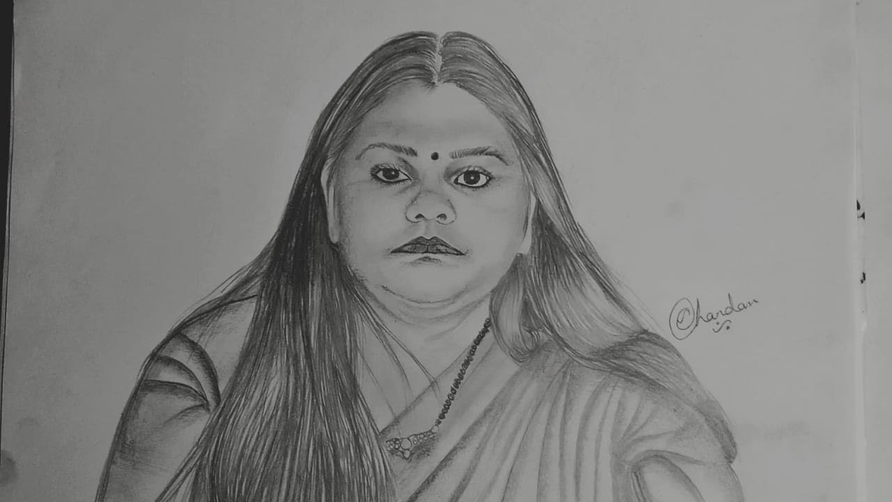 Potrait of IAS Nancy Sahay | Pencil sketch - YouTube