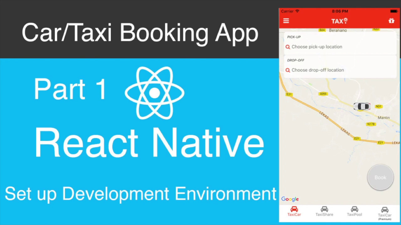 React Native Car/Taxi Booking App Part 1 - Development Environment - YouTube