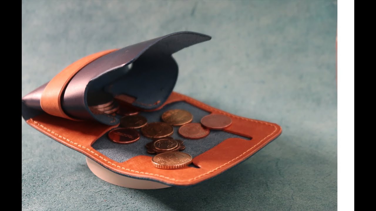 Handmade ''Manta Ray'' wallet - Belgian leathercrafts - YouTube