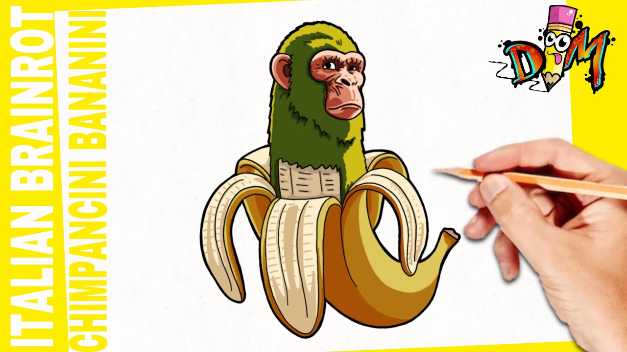 Como Dibujar a CHIMPANZINI BANANINI | Italian Brainrot | paso a paso ...