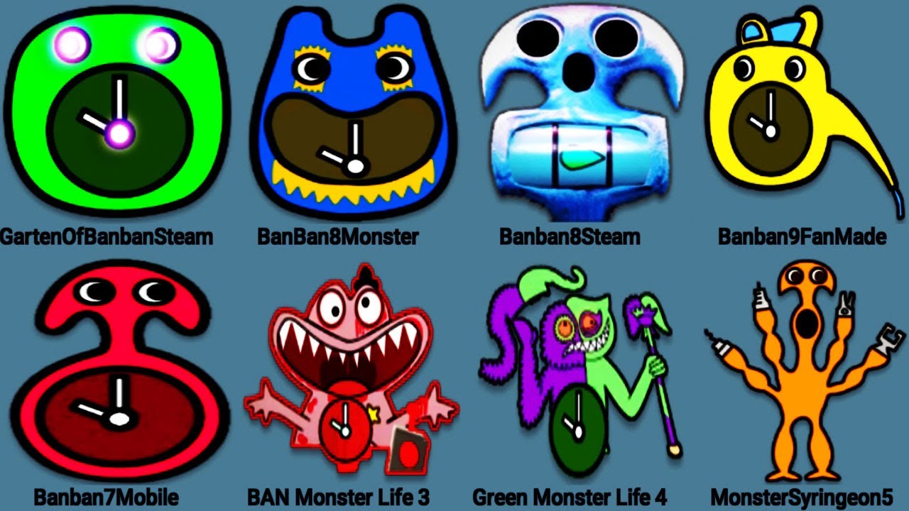 BAN Monster Life 3, Green Monster 4, Garten Of Banban 8+9 Steam, Banban ...