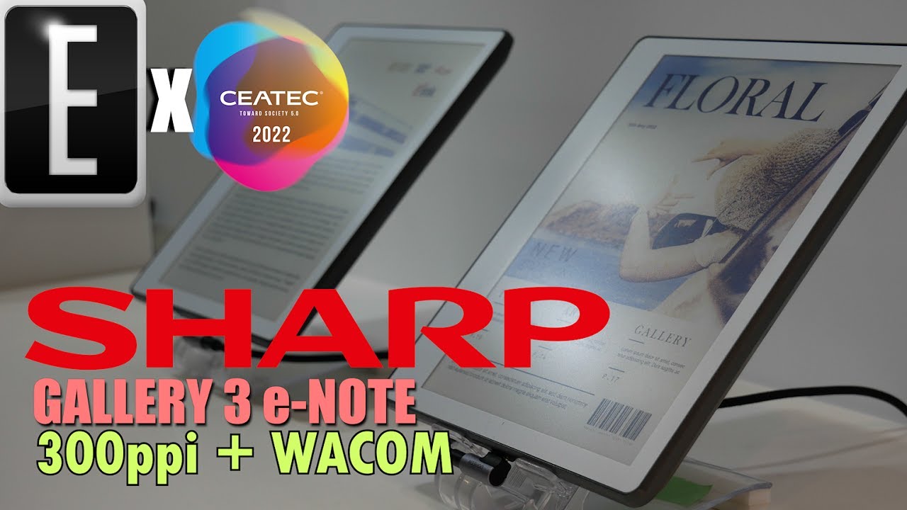 EINK COLOR Gallery 3 e-Note Released | Sharp 8 WACOM e-Note - YouTube