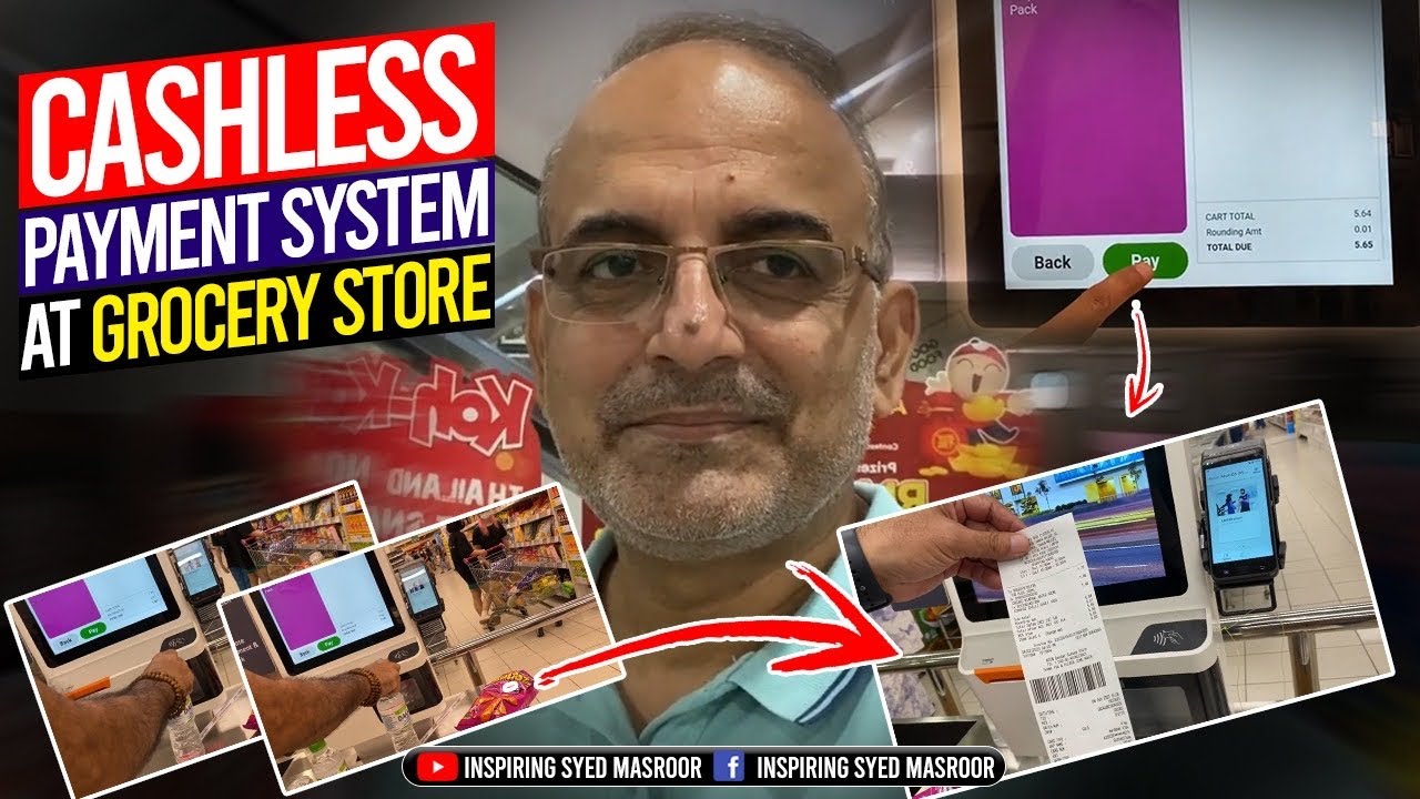 Cashless Payment System At Grocery Store | Inspiring Syed Masroor - YouTube