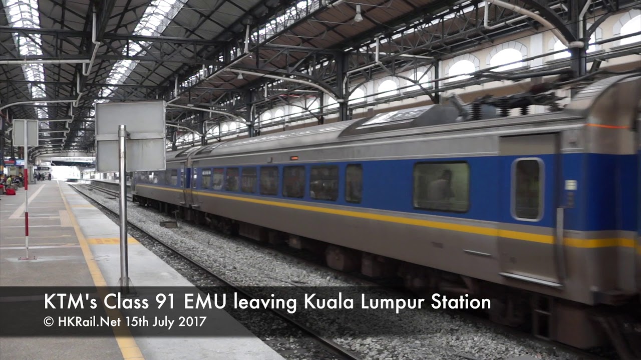 [170715] MY - KTM's Class 91 EMU leaving Kuala Lumpur Station - YouTube