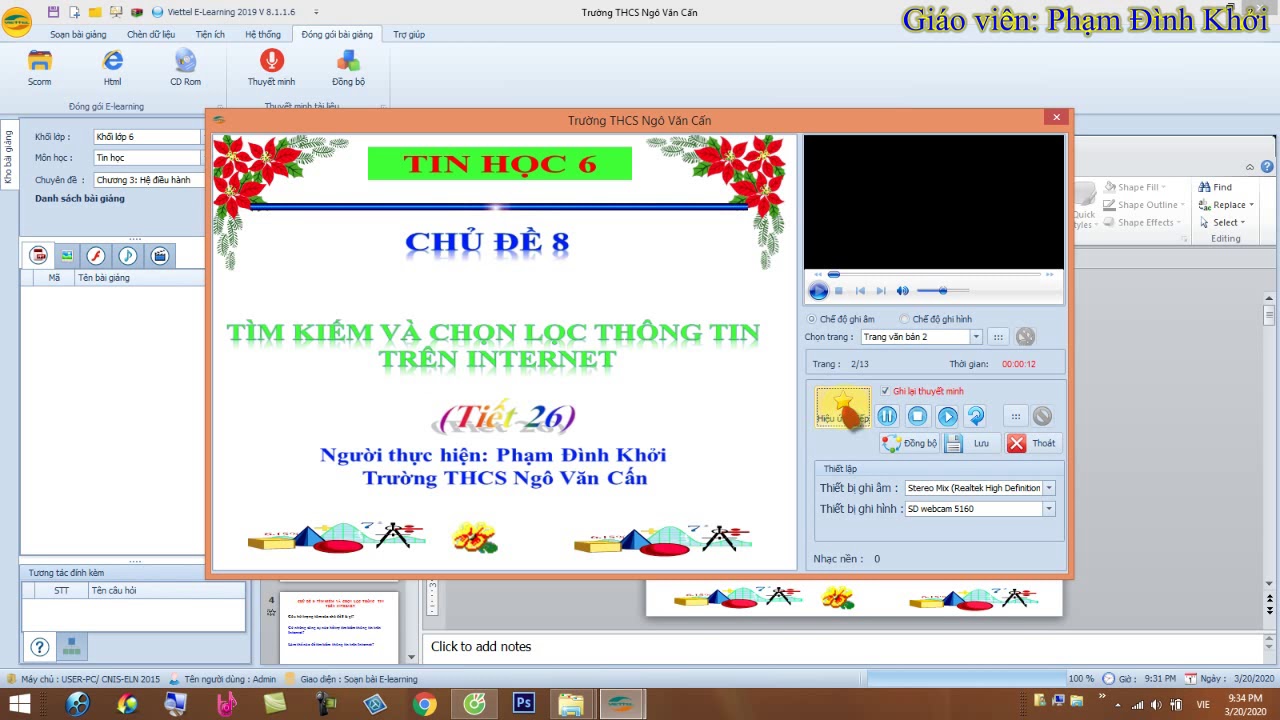 Hướng dẫn tạo bài giảng trên viettel elearning - YouTube