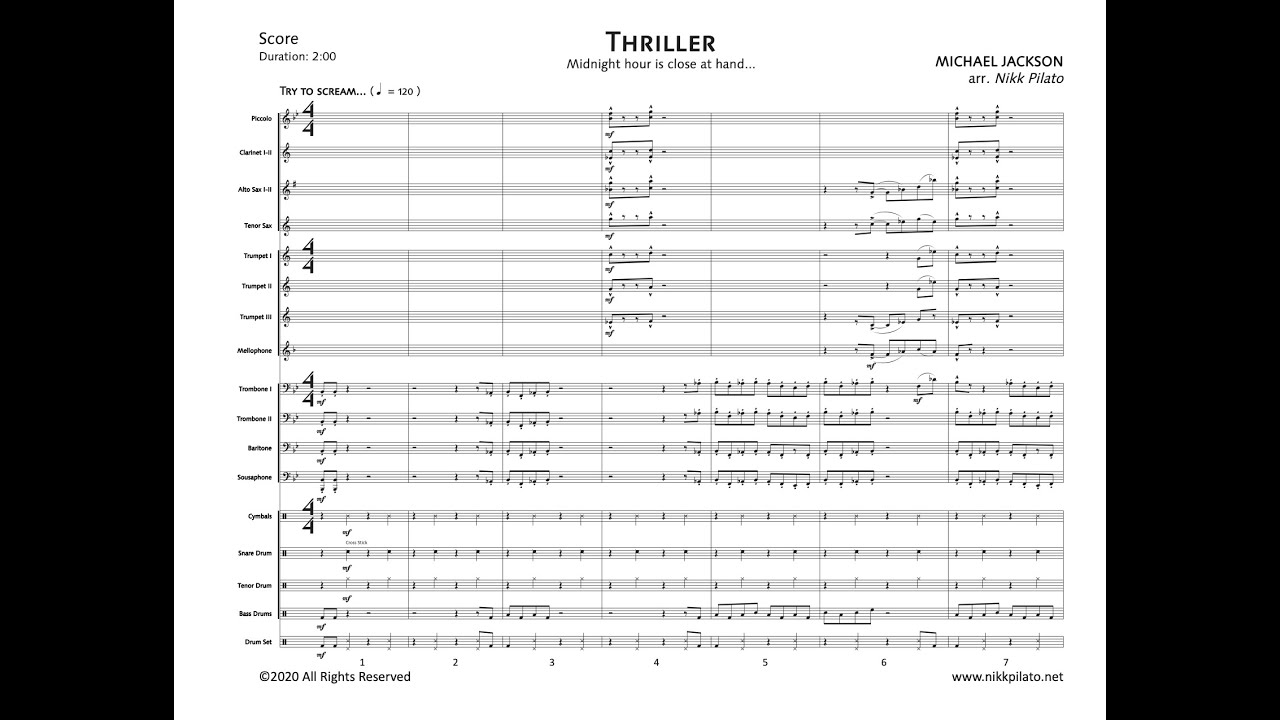 Thriller - Michael Jackson (Marching Band Arrangement) - YouTube