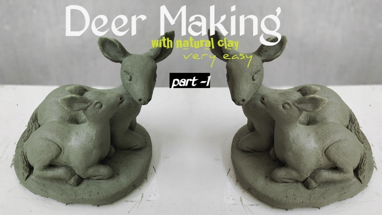 How To Make Deer With Clay || Clay Deer 🦌Making Easy ||clay modelling ...