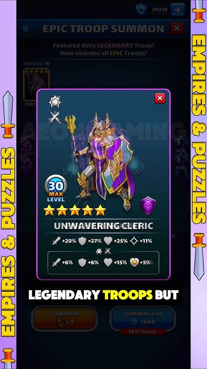 💪 Legendary Troops are now featured in the Epic Troop Summon Portal Beta V76.3 | Empires ...