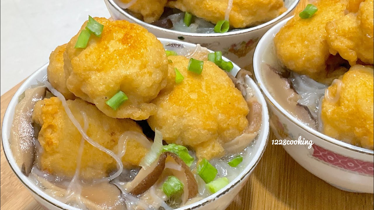 Super Tasty Fish Puffs Cooked With Glass Noodles - YouTube