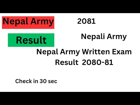 Nepal Army Written Exam Result 2080 2081 (Likhit Result 2080-81 ...