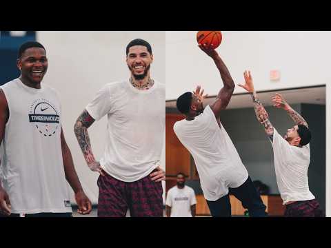 Anthony Edwards, LaMelo Ball & Jaden McDaniels 1vs1 during workout 🔥