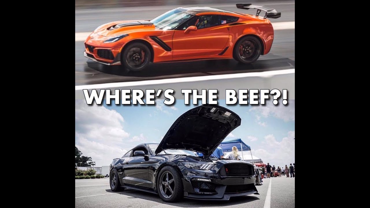 ZR1 Vs Mustang Beef Street Speed 717 vs Itsjusta6 - YouTube
