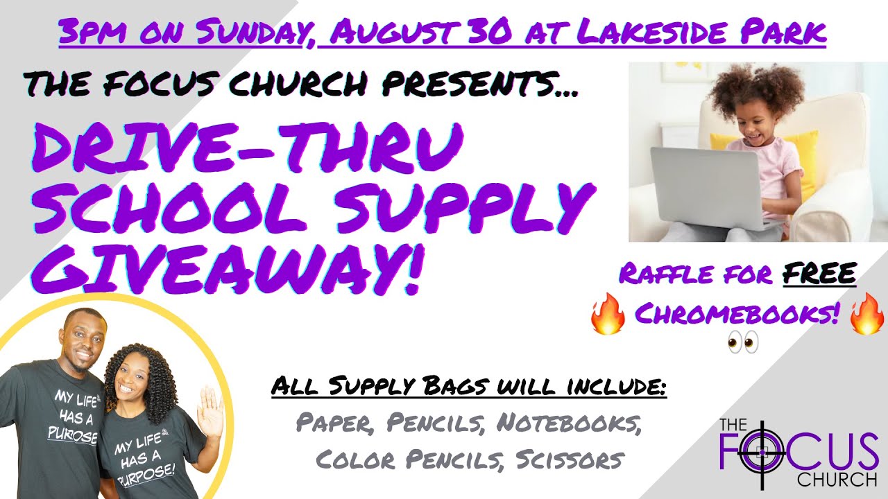 Drive-Thru School Supply Drive - The Focus Church - YouTube
